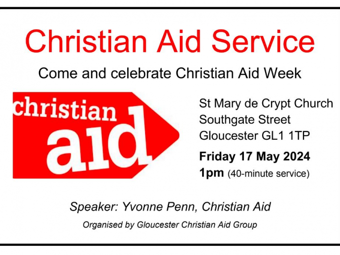 Hucclecote Methodist Church | Christian Aid Service 17th May