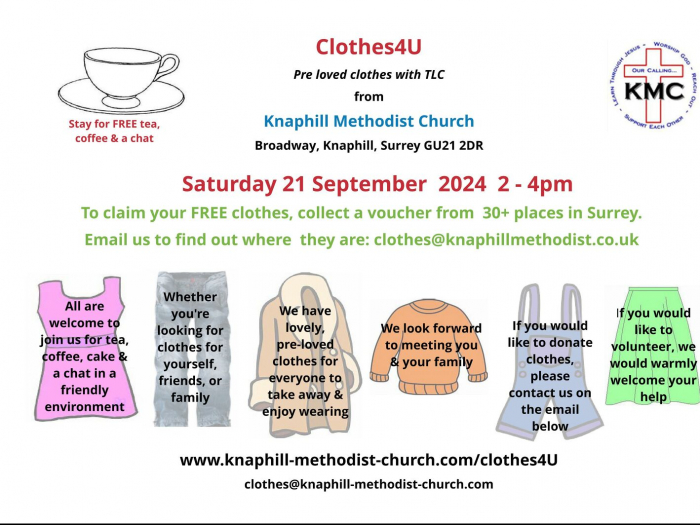 Wey Valley Methodist Circuit | Clothes4U, Saturday 21 September